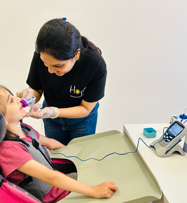 Electrical Muscle Stimulation Therapy for Swallowing | Hope - AMC